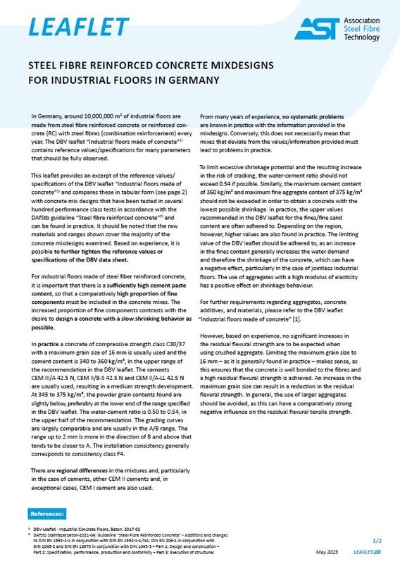 Downloads | AST - Association Steel fibre Technology
